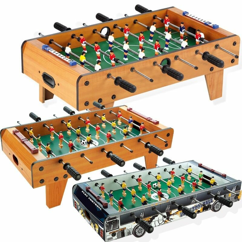 Настольный футбол деревянный + аэрохоккей 2 в 1 / Настольная игра футбол / Аэрохоккей детский
