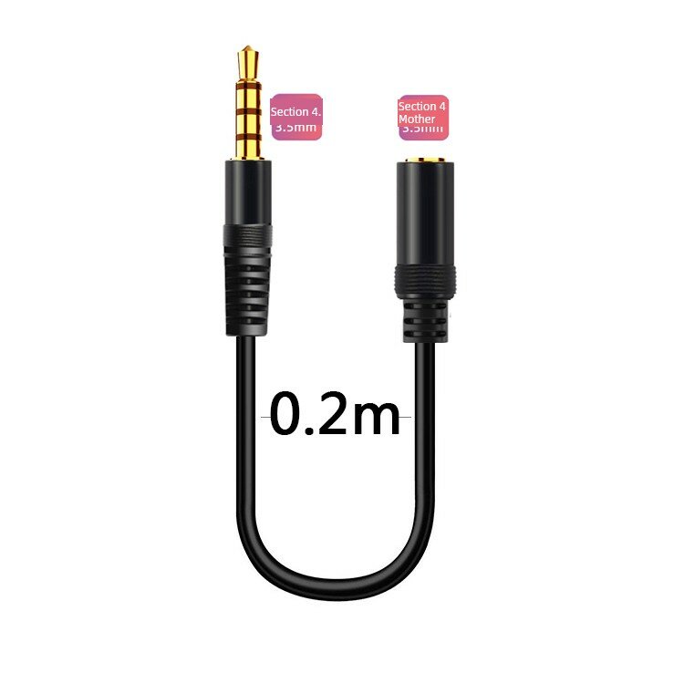 Удлинитель для наушников, аудиоудлинитель, компьютерный аудиоадаптер, мужской-мама, 3,5 позолоченный адаптер, шнур для