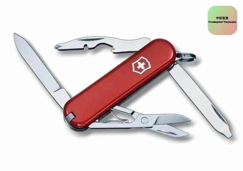 Нож-брелок VICTORINOX Rambler, 58 мм, 10 функций, красный 0.6363