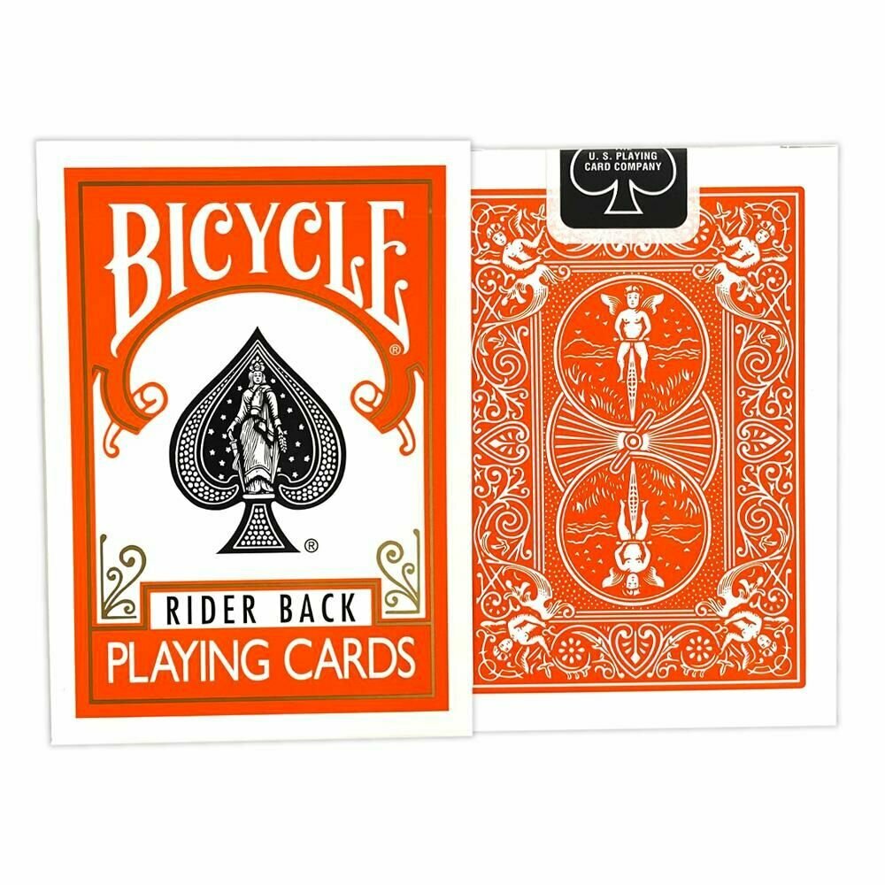 Карты "Bicycle rider back standard poker plaing cards Orange back" 61996 The United States Playing Card Company