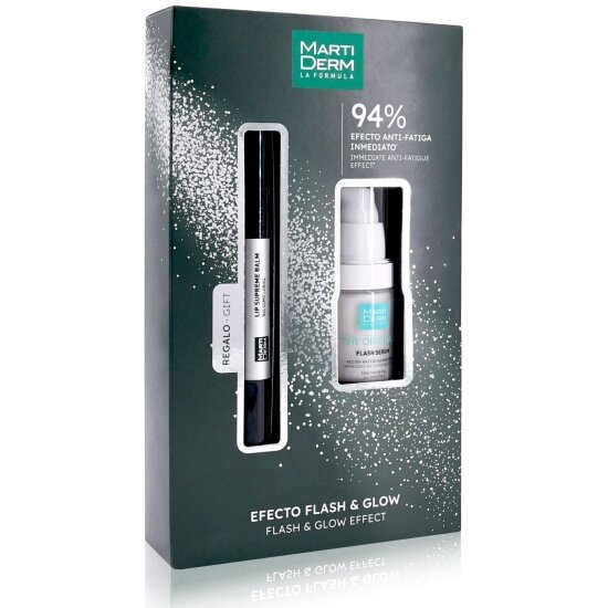 Подарочный набор Martiderm Originals Flash & Glow (сыворотка для лица + бальзам для губ)