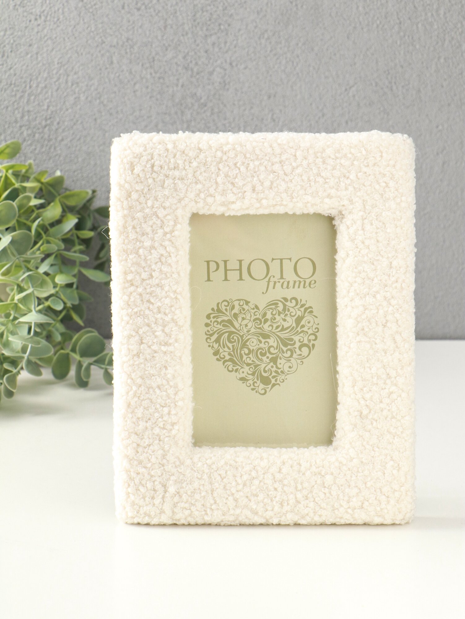 Декоративная плюшевая фоторамка «Тедди» на фото 10х15 см, искусственный мех