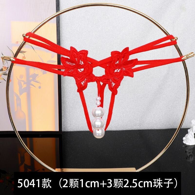 Элитные трусики с жемчугом и бусинами, сексуальные кружевные тонкие бретели, очаровательный крючок в виде бабочки, соблазнительное нижнее белье для женщин, высокий внешний вид, стиль чистого желания