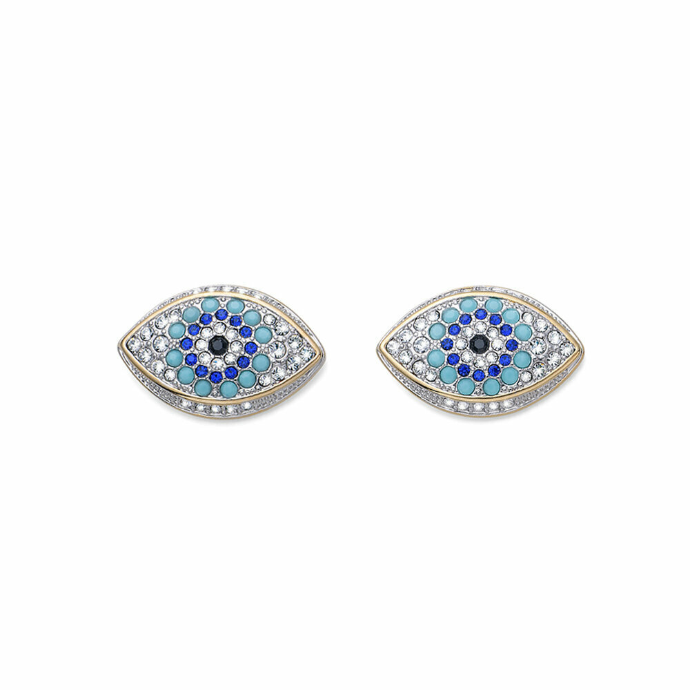 Серьги пусеты, кристаллы Swarovski