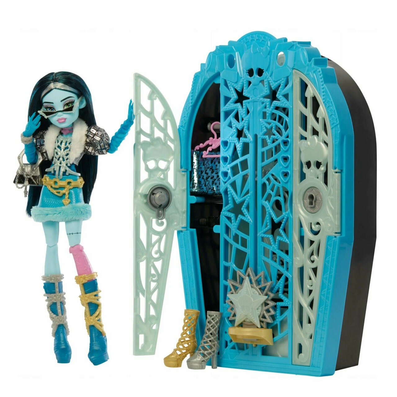 Кукла Monster High Skulltimates Secrets Hauntlywood Series - Frankie Stein (JBG81) голубой