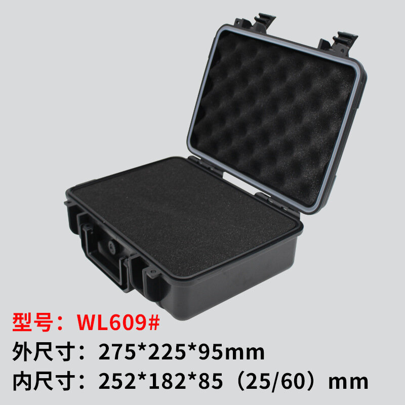 Утолщенный прецизионный инструмент, оборудование, безопасный тележечный кейс, домашнее хранение, водонепроницаемый и ударопрочный ручной пластиковый защитный ящик для инструментов