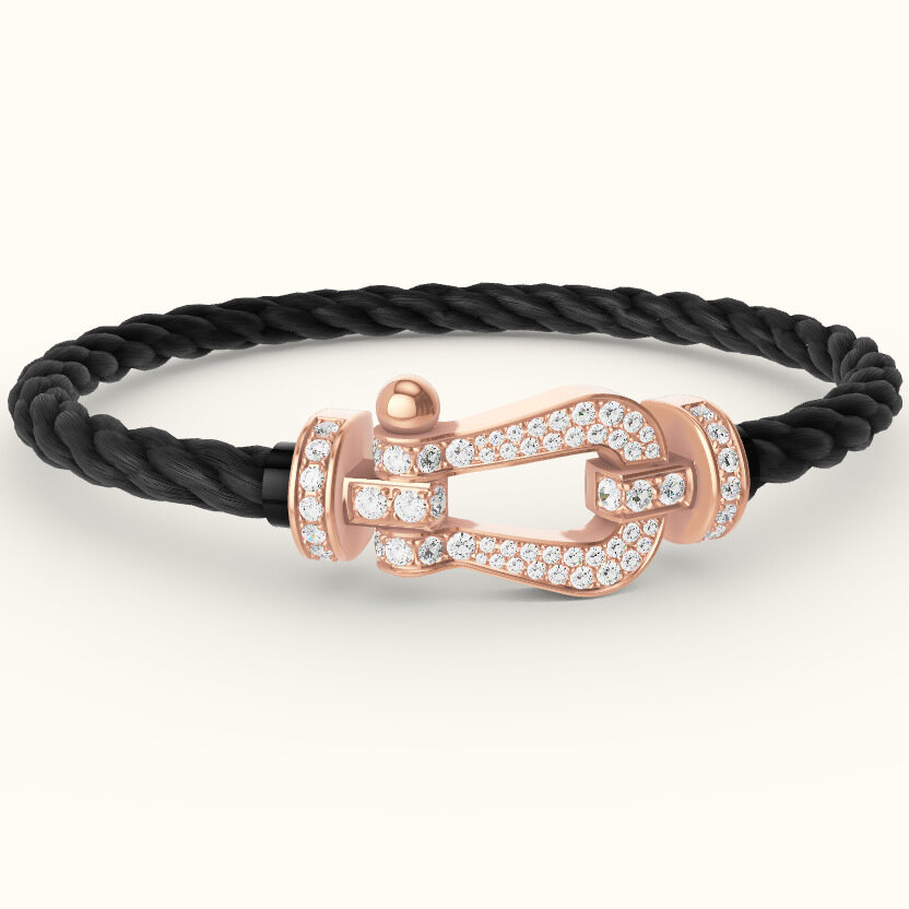 Браслет с пряжкой в виде подковы, красный шнур, парный стиль для мужчин и женщин, электропокрытие 18К розового золота, браслет на удачу по знаку зодиака, DIY