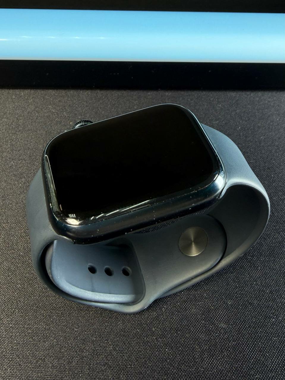 Умные часы Apple Watch 7, Midnight/Midnight, 45mm, S/L, 82%, силикон, алюминий