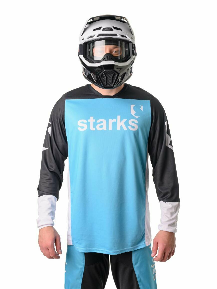 Джерси Starks PHOENIX (голубой), мотоэкипировка, мото, эндуро