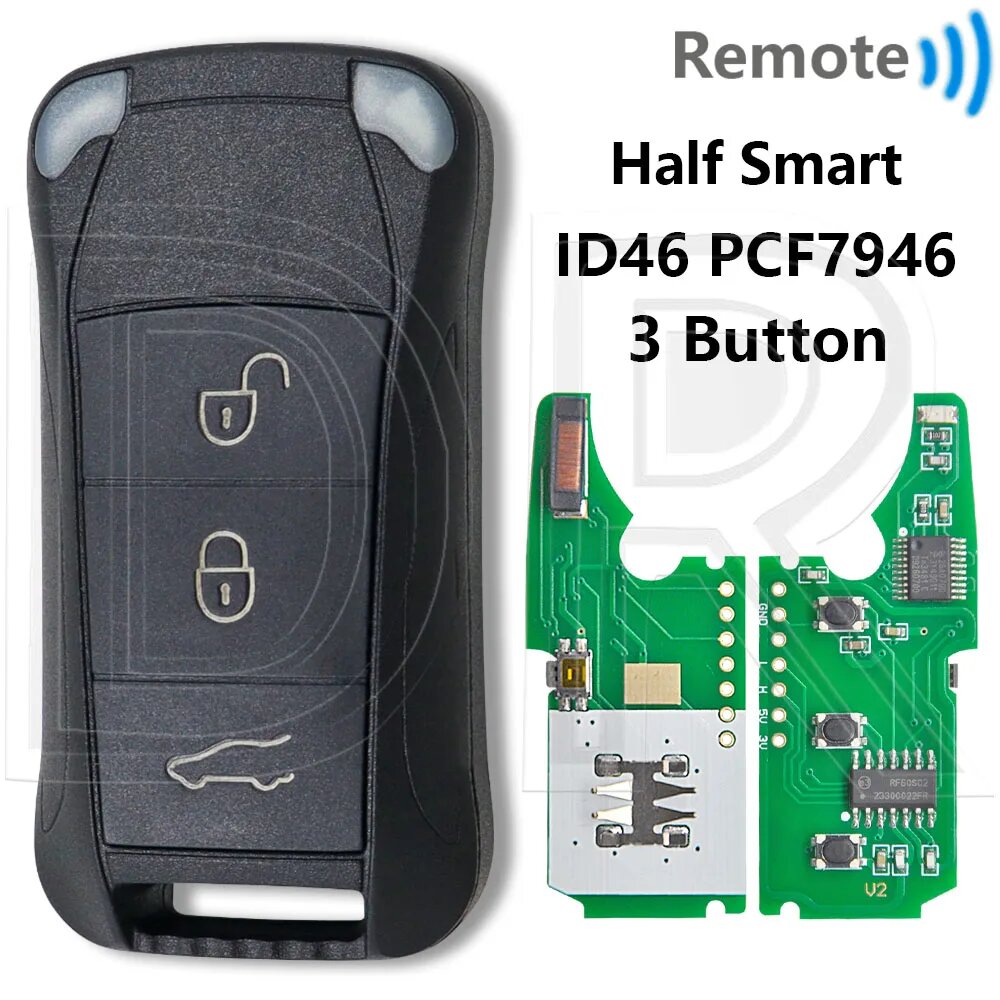 Автомобильный ключ Porsche Cayenne GTS 2004-2011, 3 Button, 433MHz