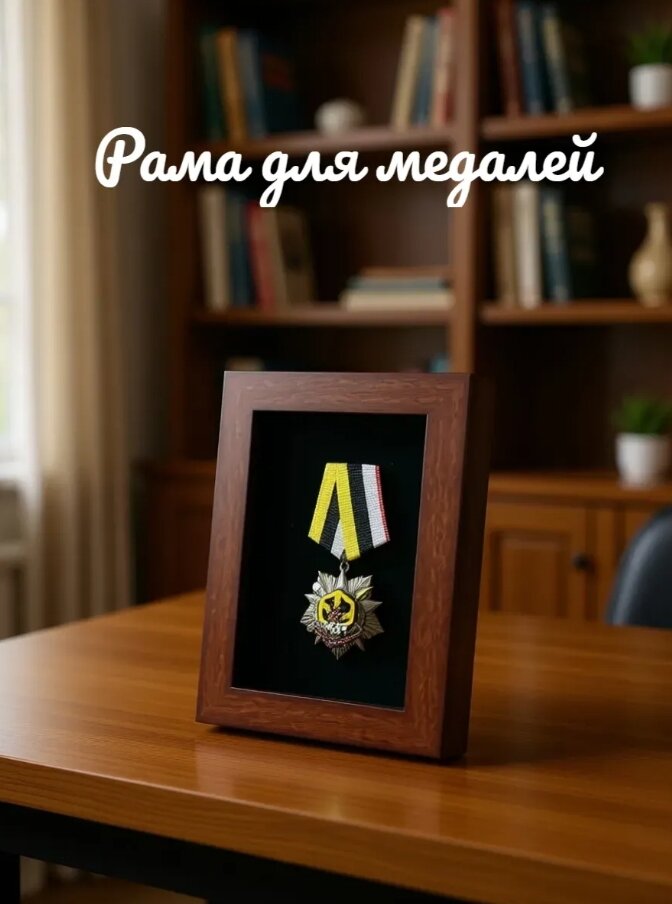 Рама футляр для медалей, орденов черная