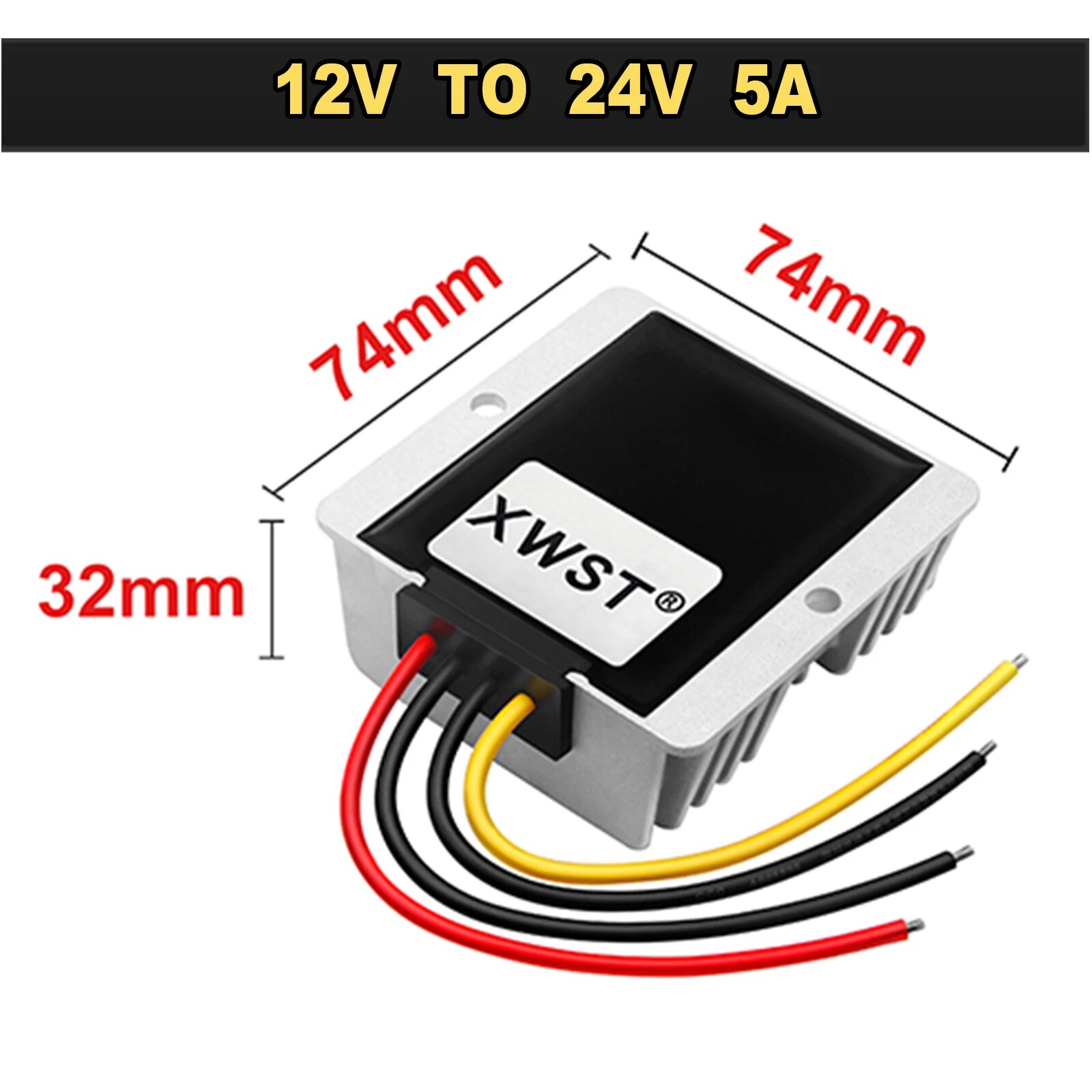 XWST Конвертер DC/DC 12В до 24В 5A Aluminum L