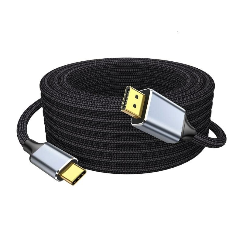 Кабель USB-C — DisplayPort 1.4, Черный - 2m
