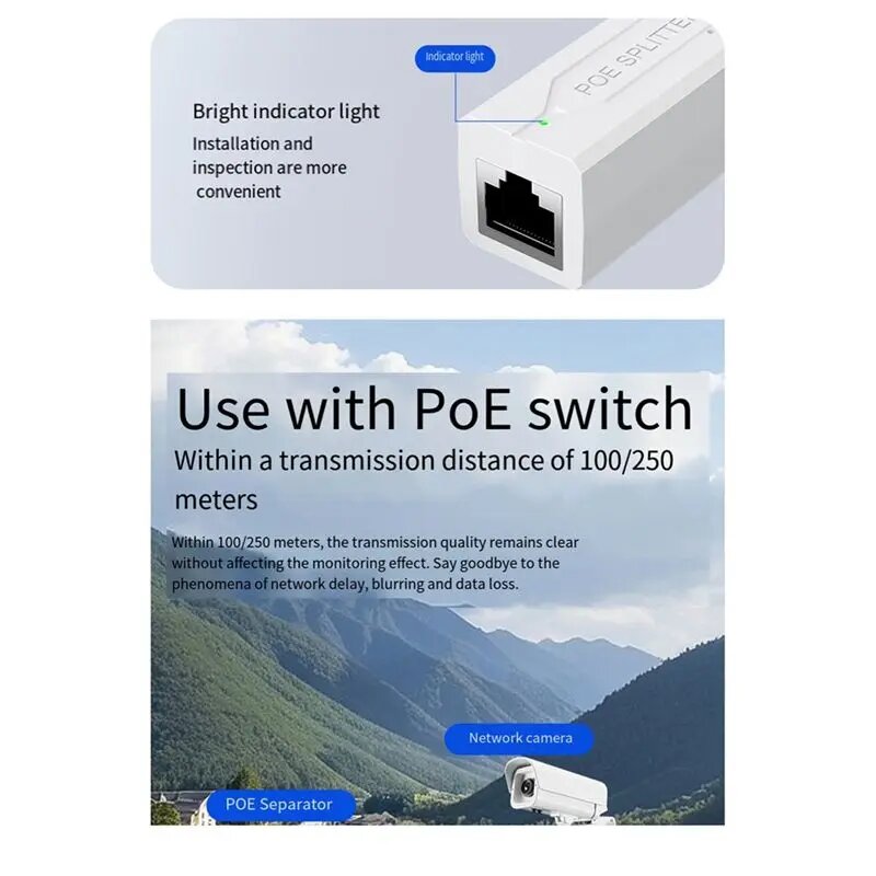 USB Type-C PoE-сплиттер 100 Мбит/с — фото 1