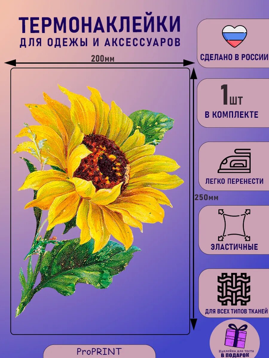 Термонаклейка на одежду цветы