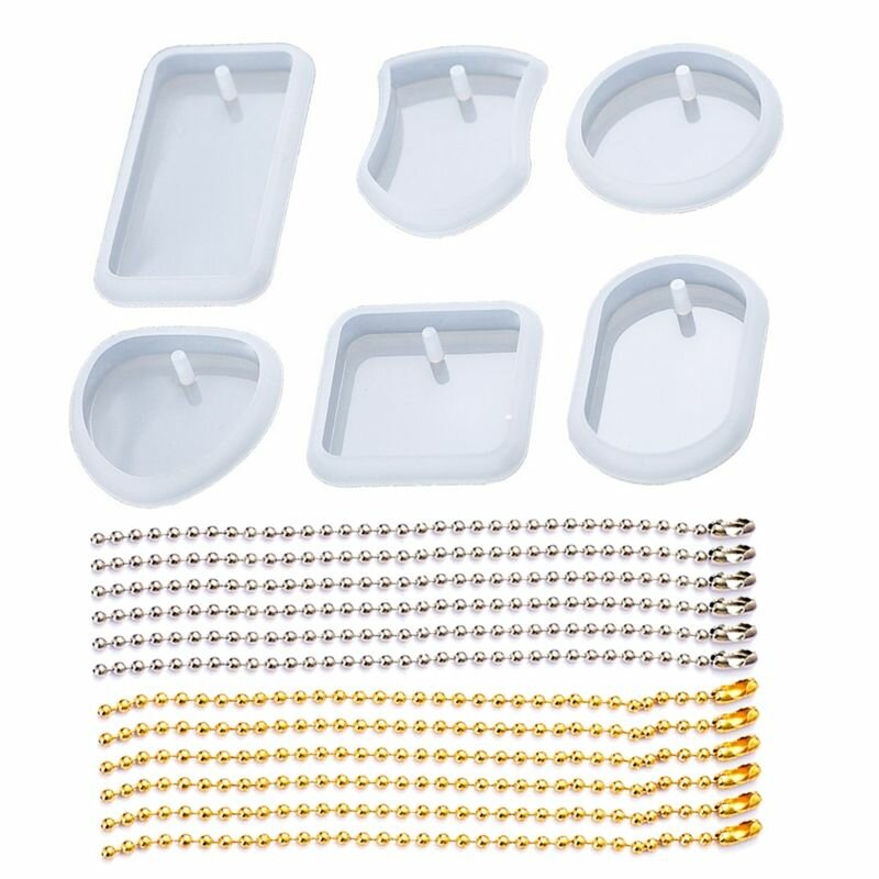 Формы для поделок из силиконовой эпоксидной смолы, формы для поделок из кристаллов 6 шт.-набор деталей