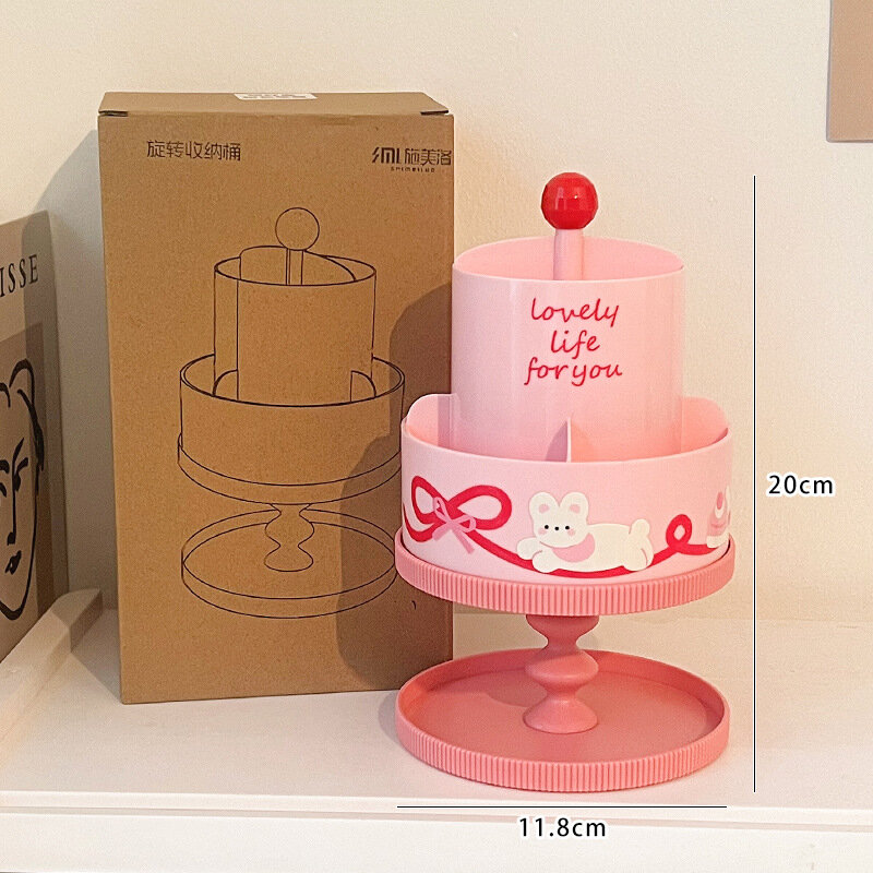 Настольная коробка Shimeilo "ins wind cute", многослойная, для хранения канцтоваров, круглая