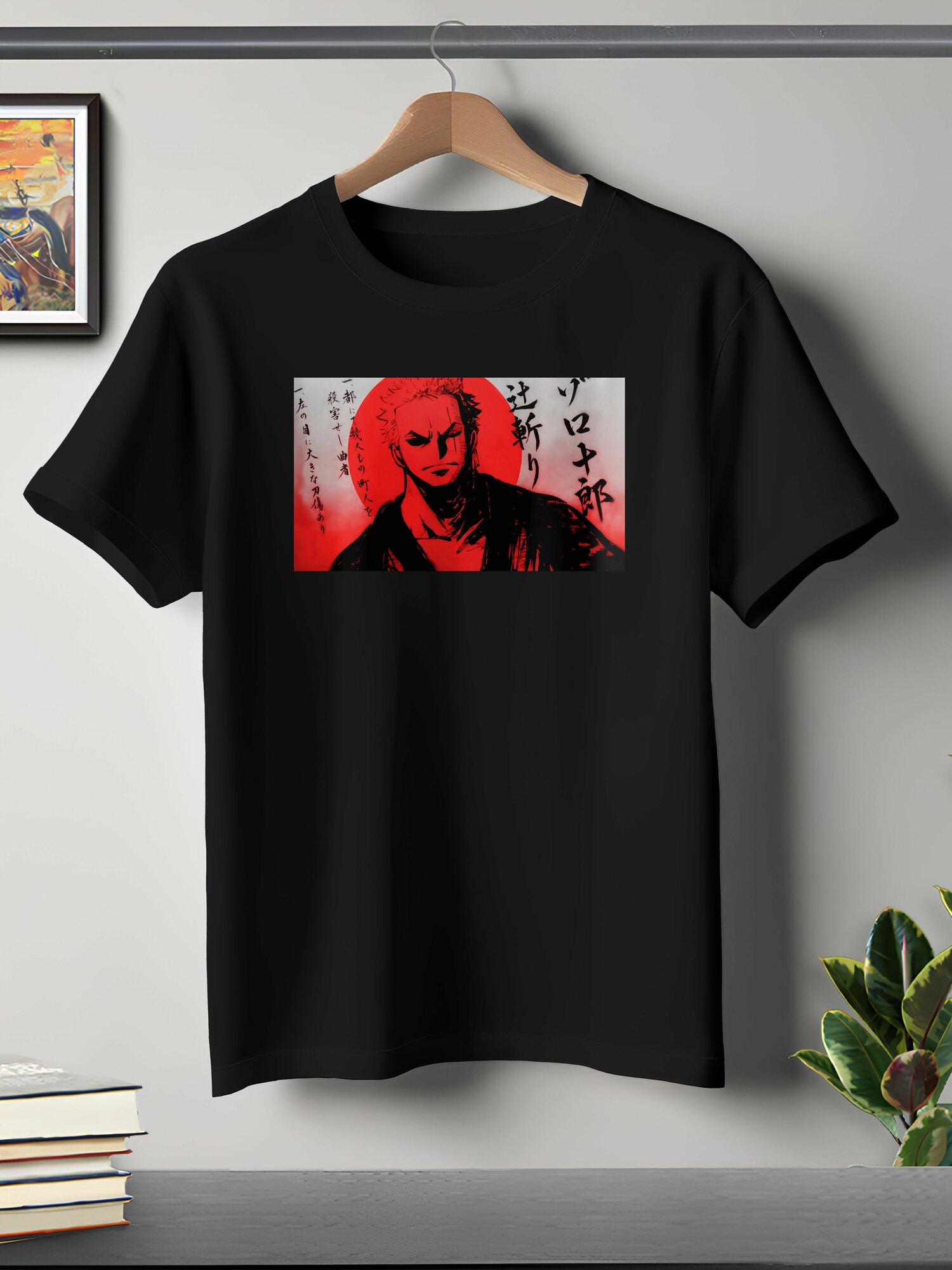 Футболка ONEQ унисекс 50-52 (XL) размер с принтом One Piece, черная