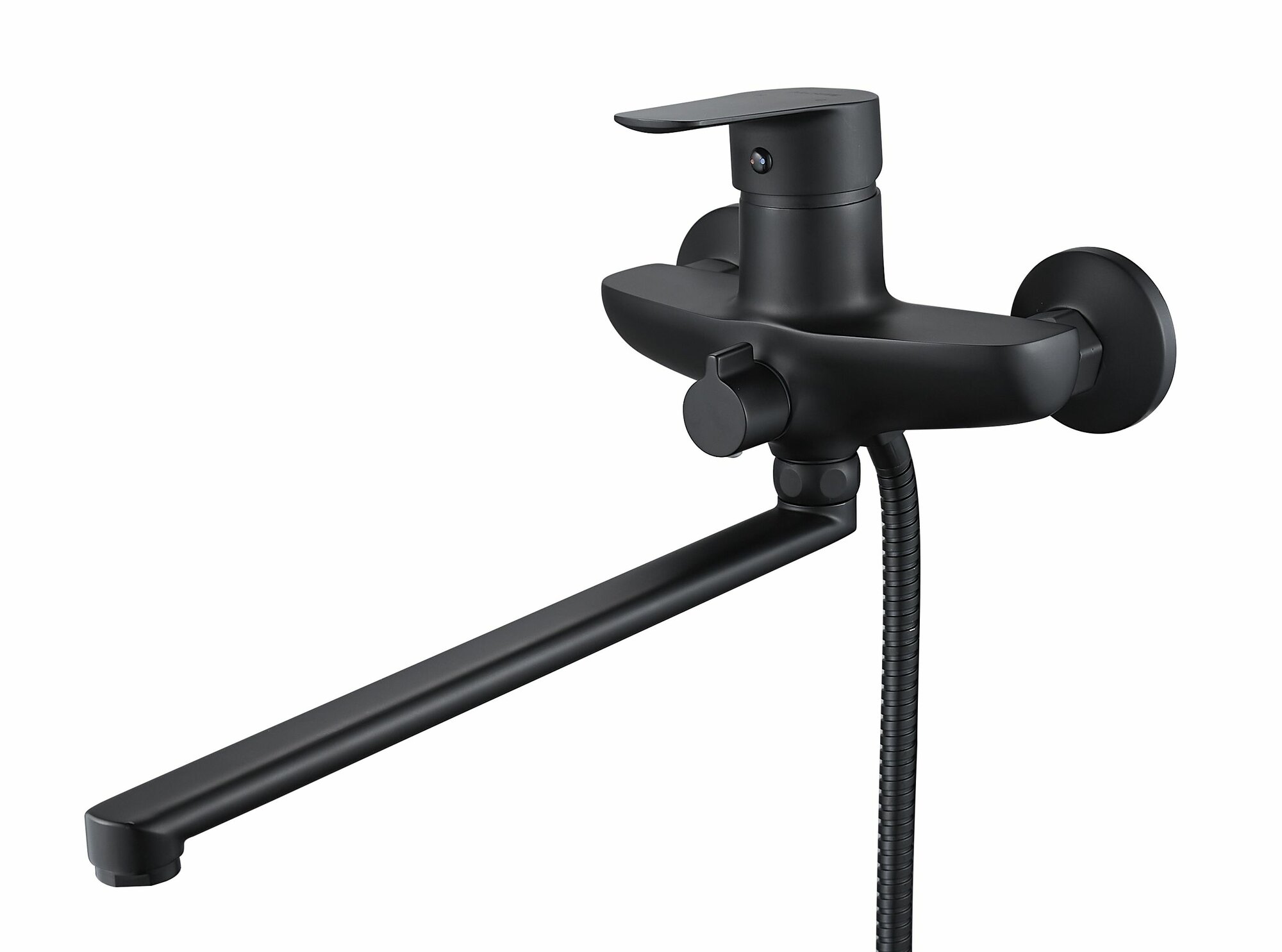 Смеситель для ванны с длинным изливом, черный A0863Н