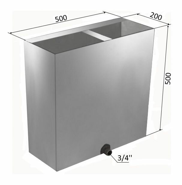 Бак для воды в баню 50 литров
