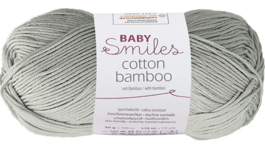 Cotton Bamboo /Коттон Бамбу/ пряжа Schachenmayr Baby Smiles, MEZ, 9807370 (01090, grau, серый)