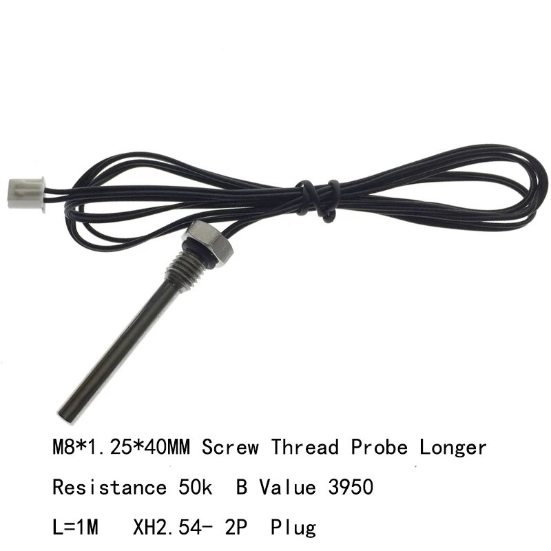 Датчик температуры NTC YOINNOVATI M8*1.25*40MM 50K B3950L1M XH