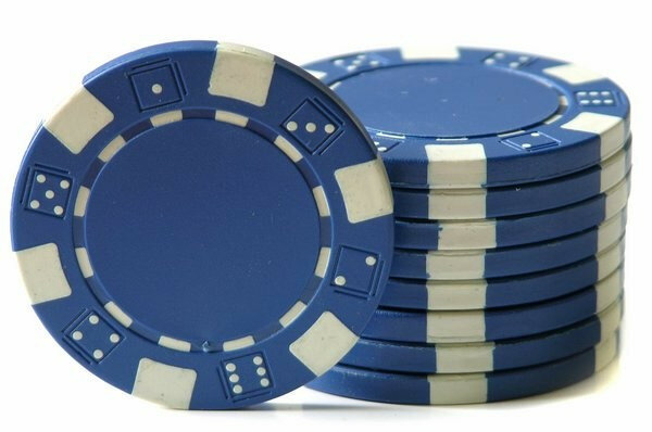 Фишки для покера Без номинала синие, 25шт.