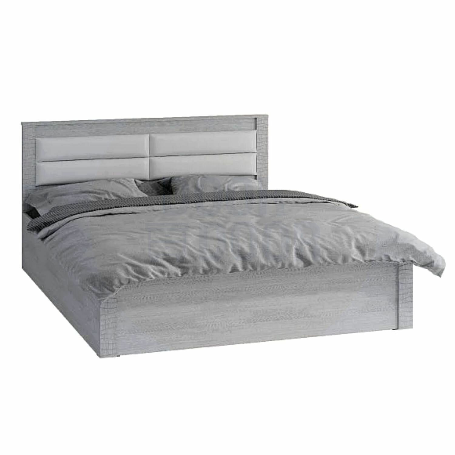 Кровать с реечным настилом Монако КР-16, 160х200, Ясень Анкор светлый.