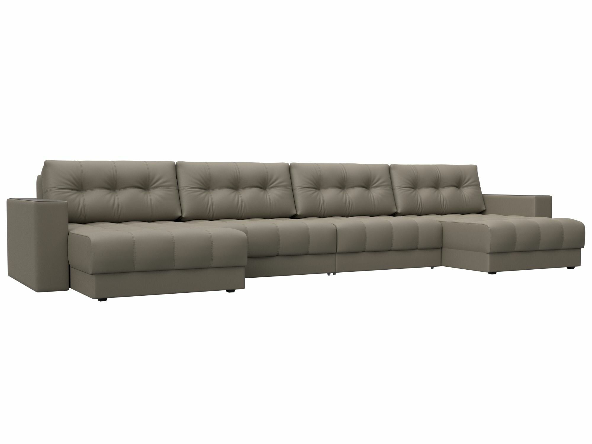 Диван П-образный с декором Бруно НПБ Лонг, Экокожа