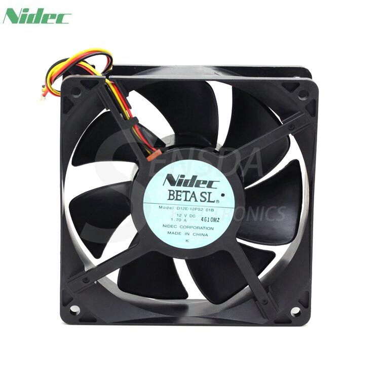 Nidec D12E-12PS2 01B 12038 120mm 12cm DC 12v 1.70a 12 Вентилятор охлаждения server inverter case cooler