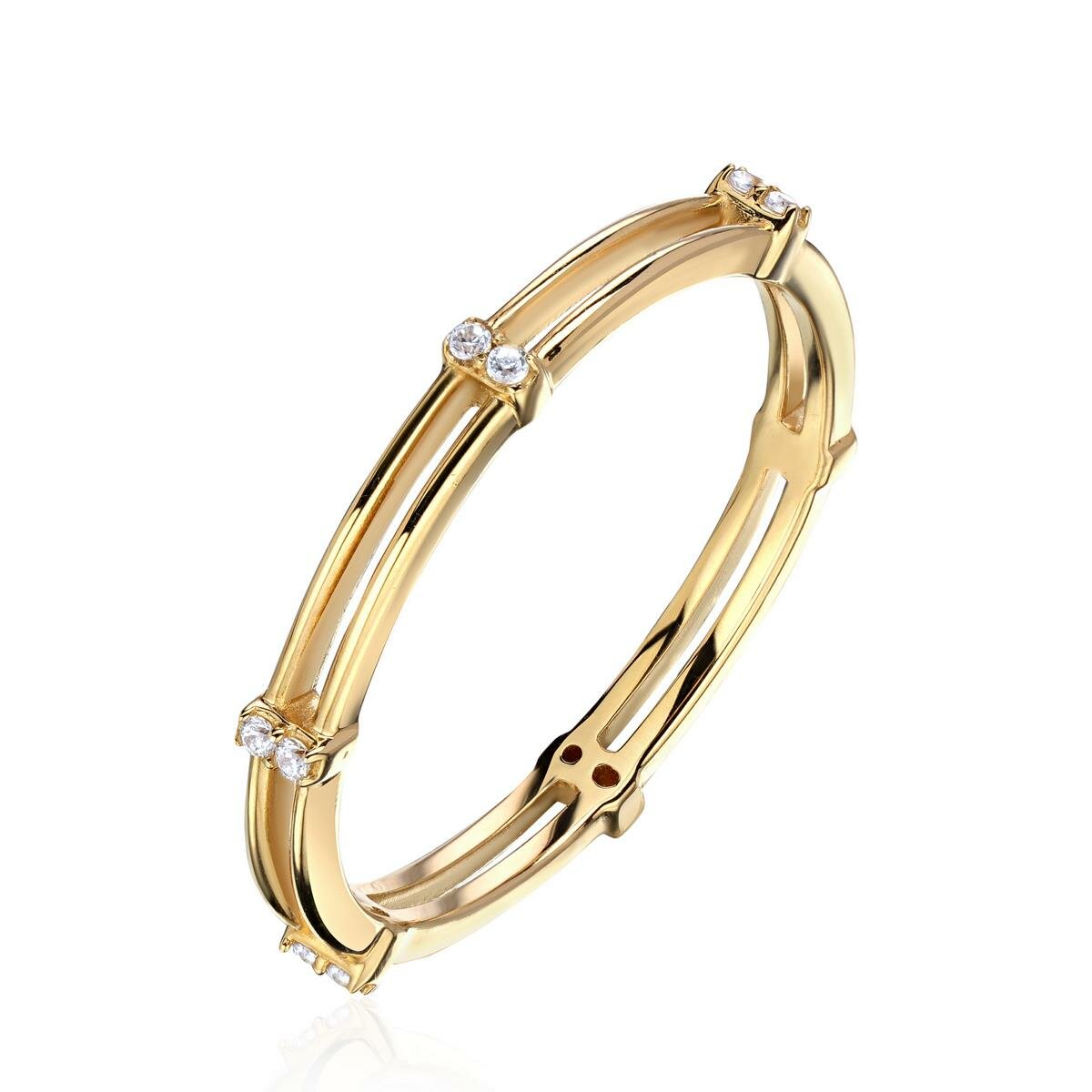 Кольцо, желтое золото, 585 проба, бриллиант