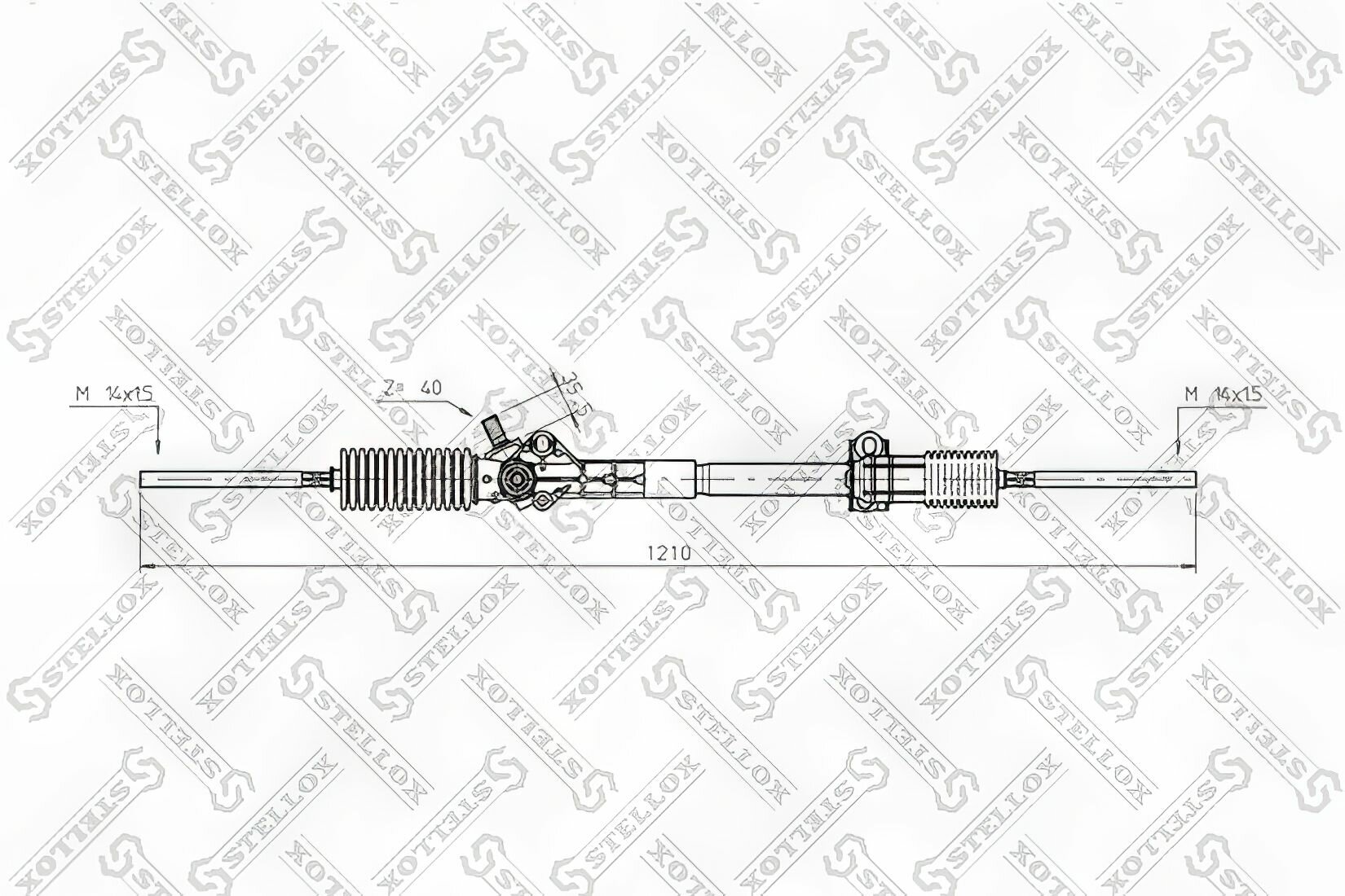 Рейка рулевая механическая с тягами для Рено Трафик 00-35006-SX STELLOX