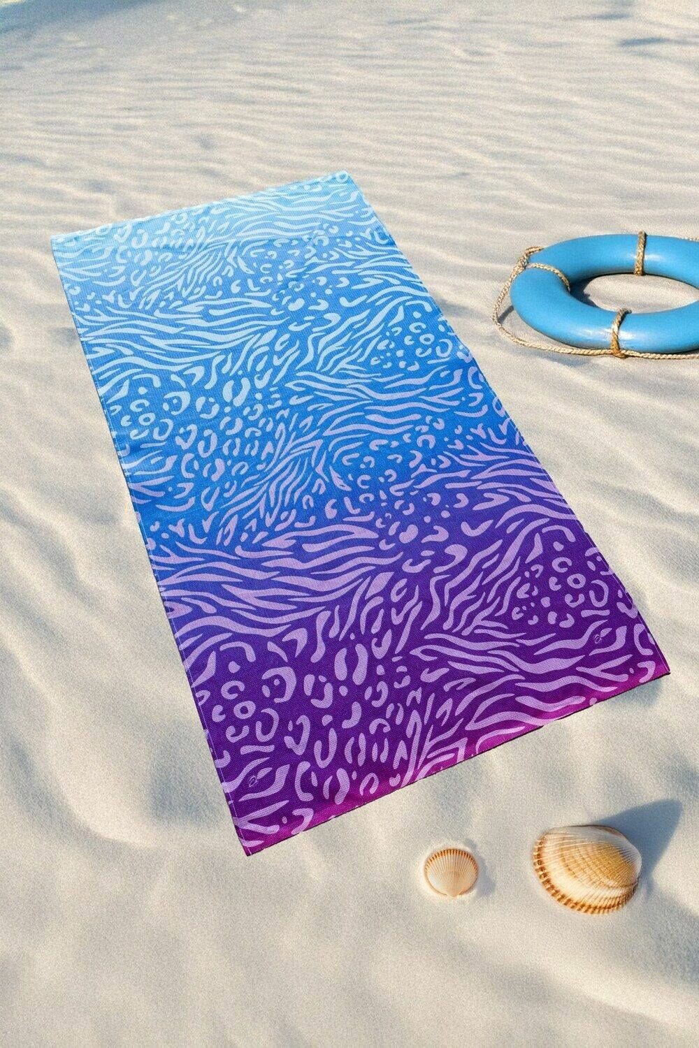 Полотенце пляжное Морской прибой 80*150 см, 1 шт, Хлопок, Вафельное