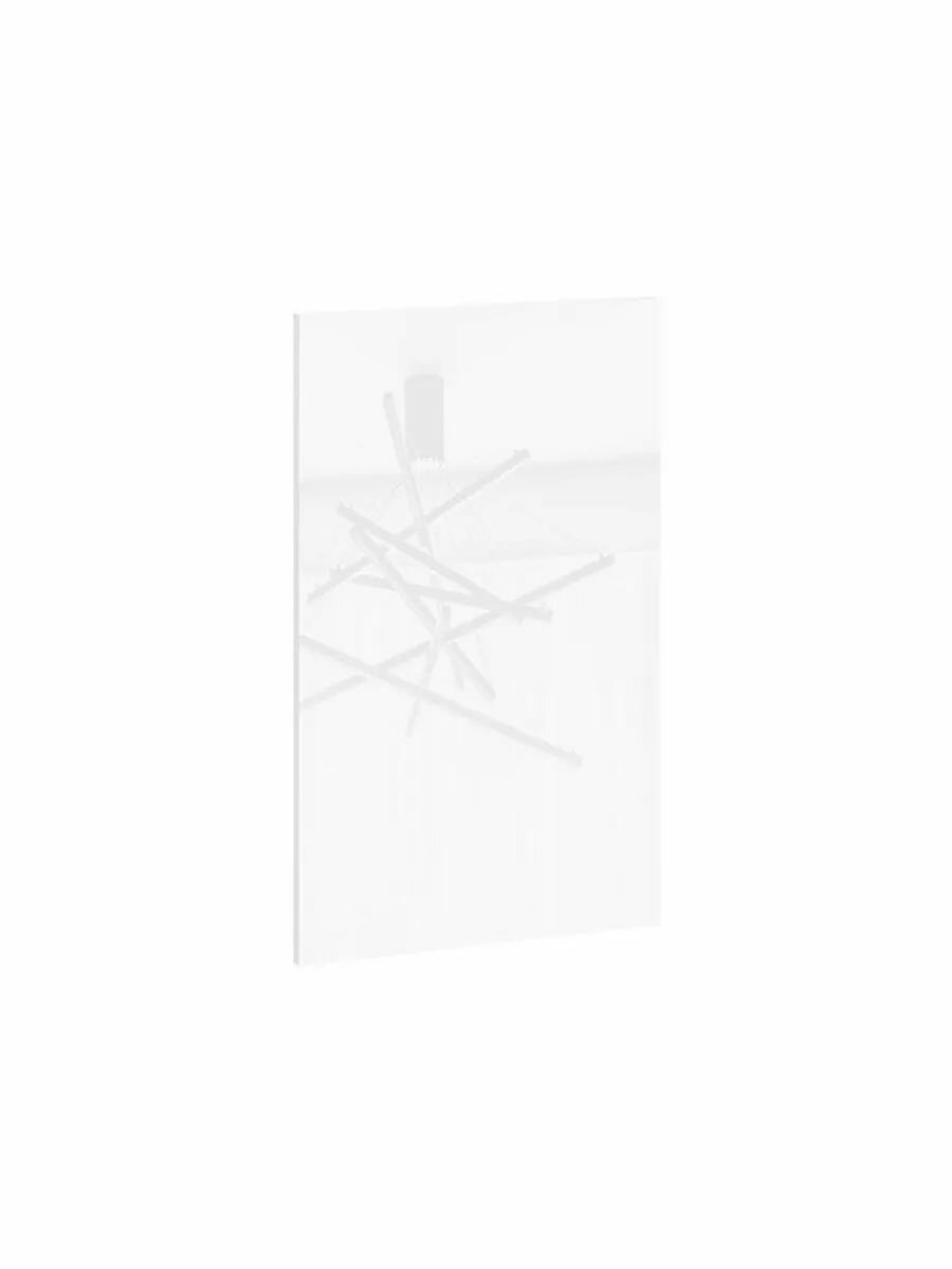 Кухонный фасад, декоративная панель для посудомоечной машины Тандем, 45х72х1.6 см, Белый глянец (Бруно)