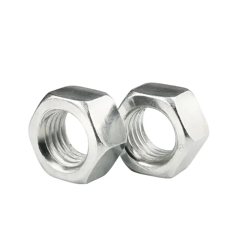Гайка шестигранная M2, 50шт, White Zinc