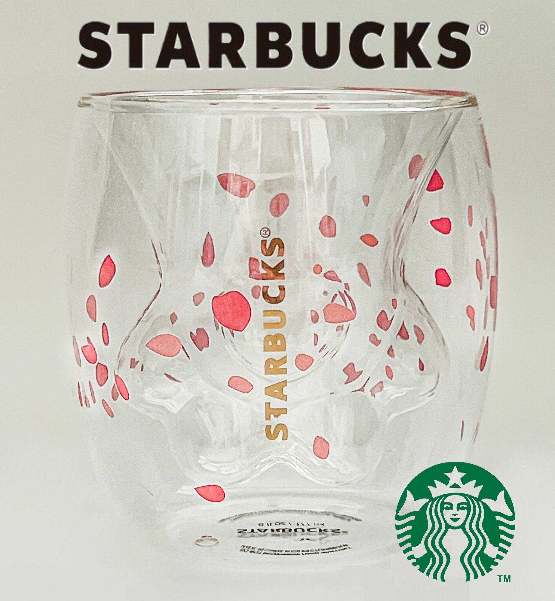 Бокал кружка с двойным дном для кофе чашка Starbucks Cat paw limited edition Кошачья лапка 177мл 177ml