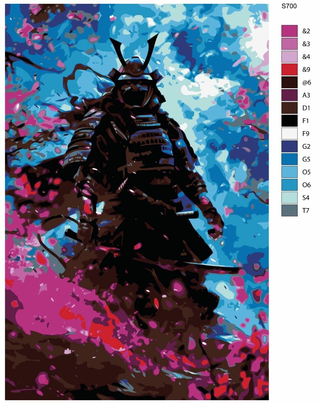 Картина по номерам BRUSHES-PAINTS "Самурай" S-700 40x60 см