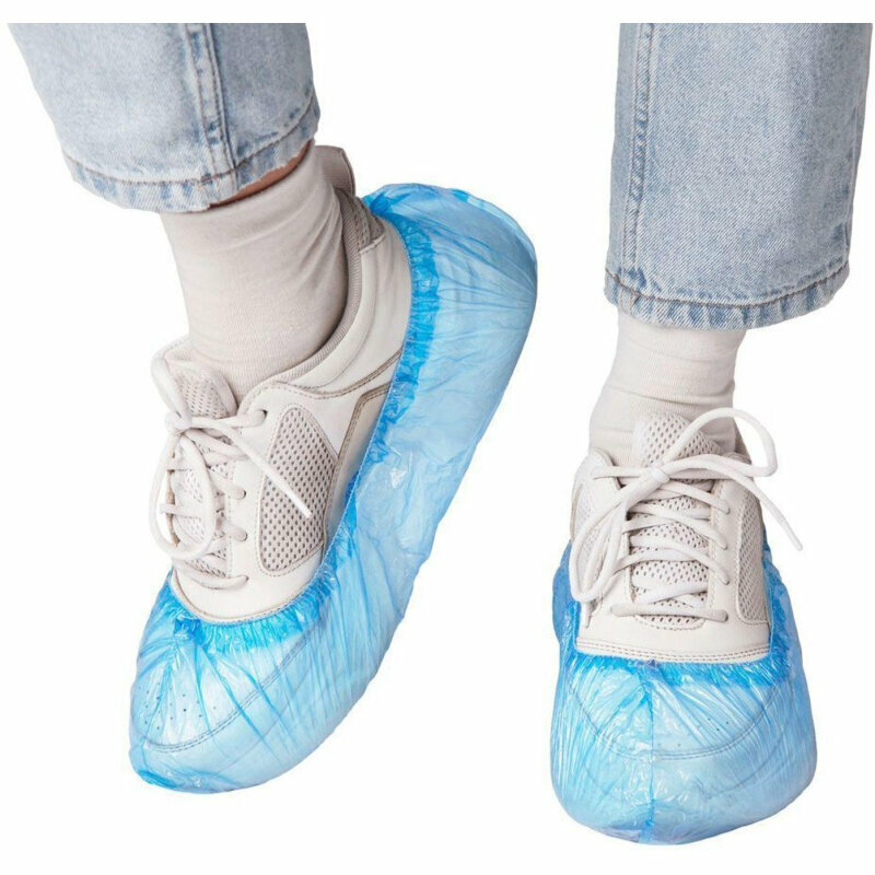 Бахилы п/э арт.406-979, 1,6 г, голубые, (50пар/упак), 2075325