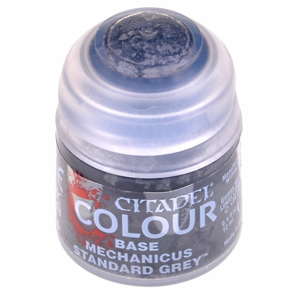 Краска акриловая Citadel Base: Mechanicus Standard Grey / Стандартный Серый Механикус (12 мл.)