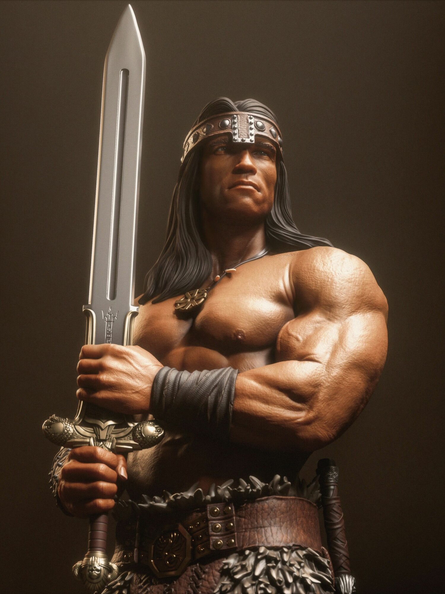 Фигурка героя Конан - варвар (Conan) 19 см. Не окрашена.