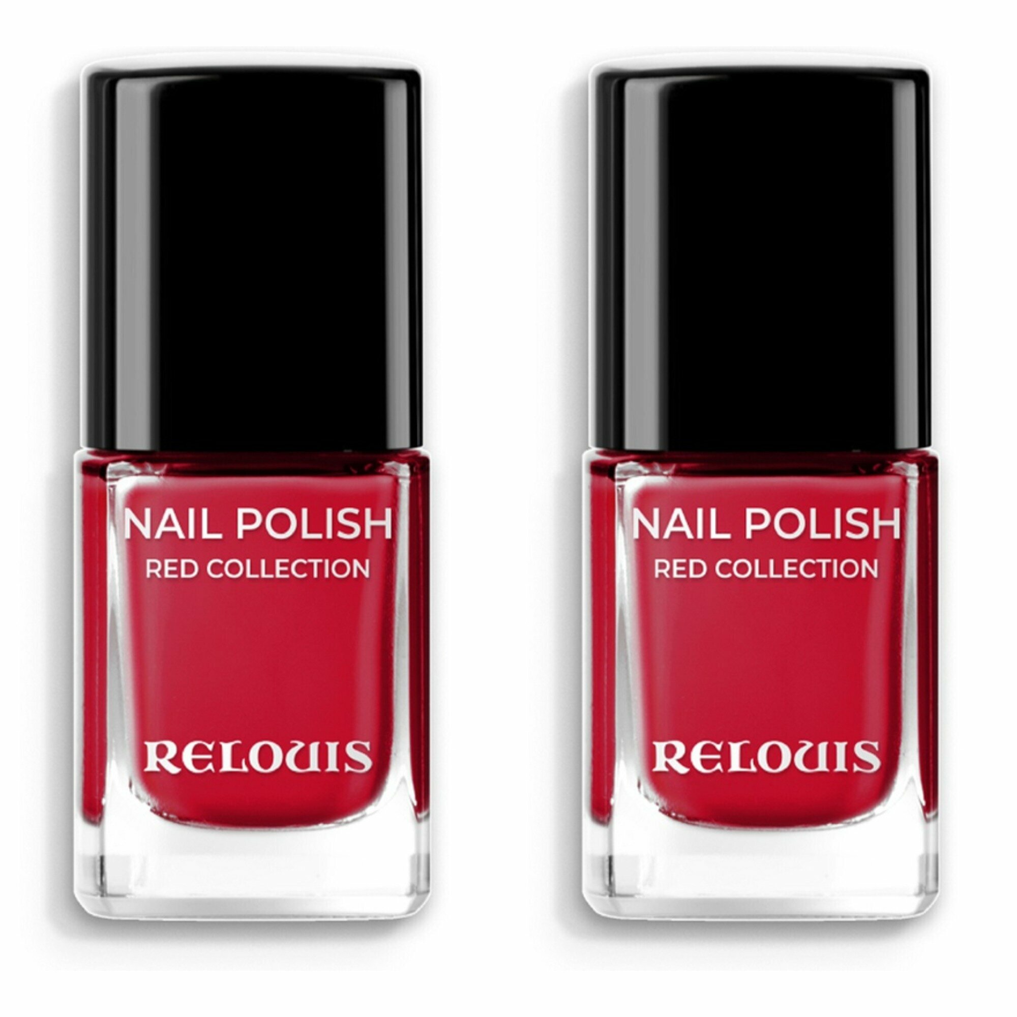 Лак для ногтей Relouis, Red Collection, с гелевым эффектом, тон 01 Simply The Best, 8 мл, 2 шт