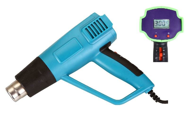 Термофен строительный ZD-510 Zhongdi, Диапазон температуры: 100-650 ℃, 1500 Вт, Поток 450л/мин, LED дисплей