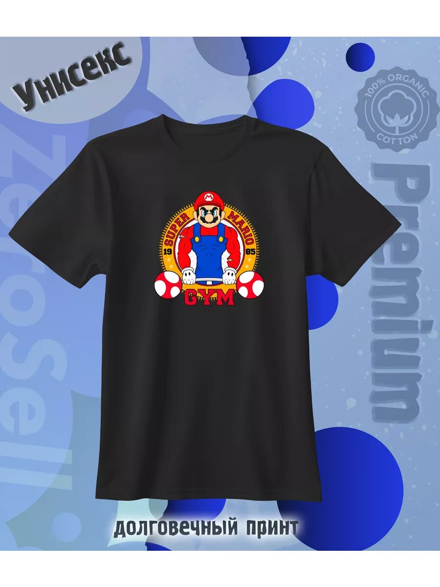 Футболка марио gym