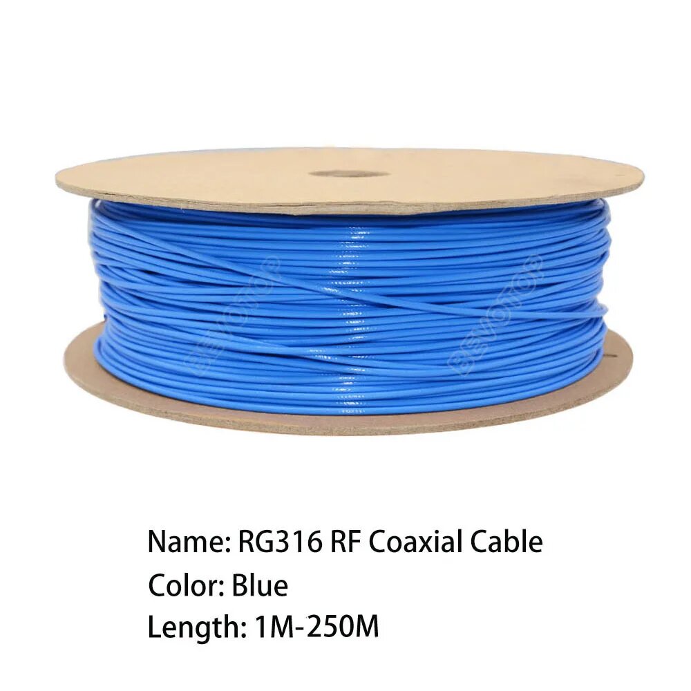 RFDOTOP RG316 коричневый коаксиальный кабель 50 Ом 1-250 м 10M, Blue