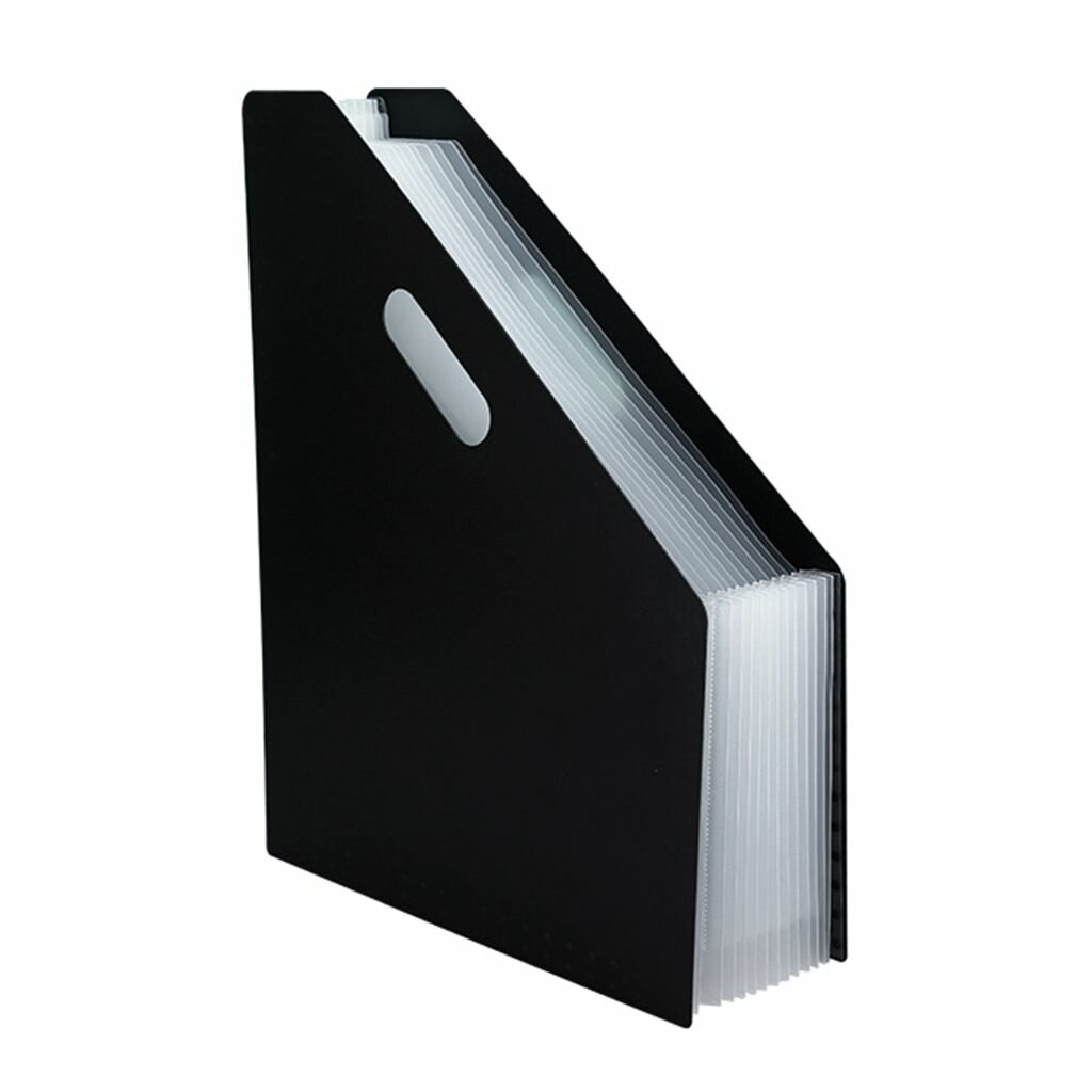 Папка, A4 вертикальная расширяемая папка - черная