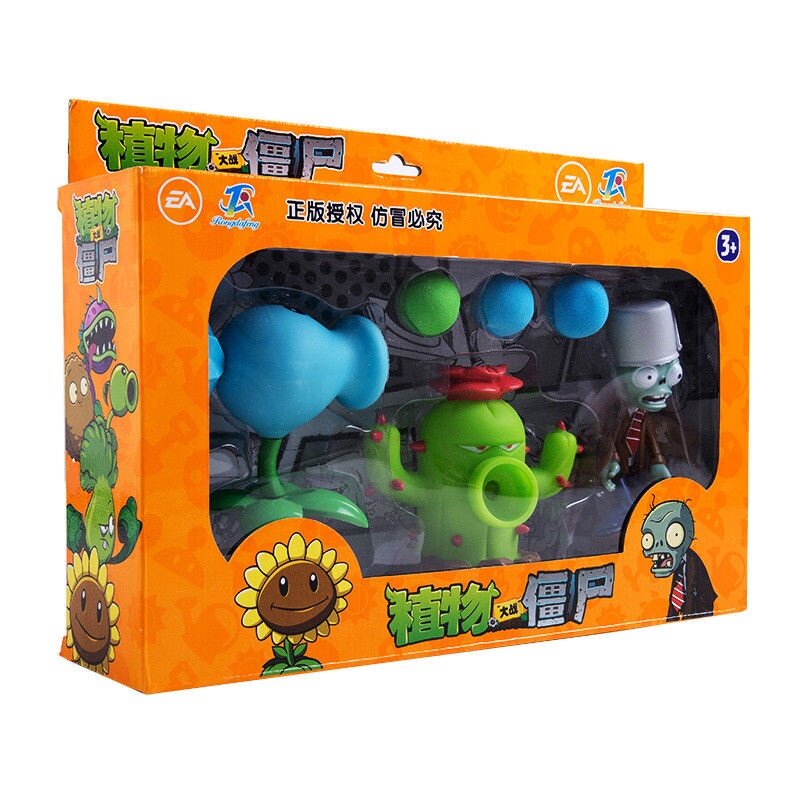 Игра plants vs zombies фигурка action figure pvz pea shooter zombie набор для детей с веселым и вечным дизайном горох кактус