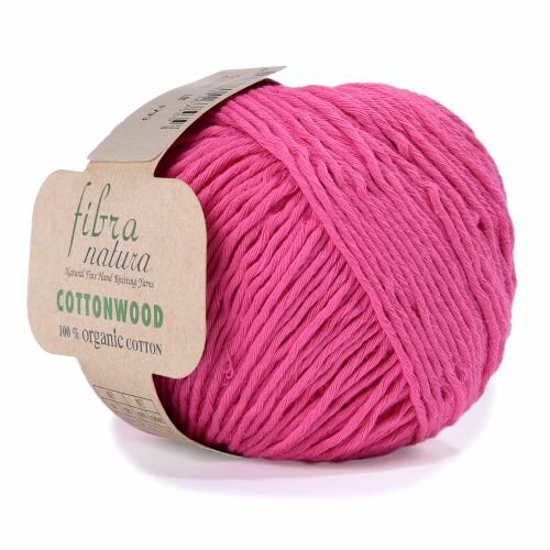 Пряжа Fibra Natura Cottonwood 41116 яркая мальва (50г/105м, упаковка 5 мотков)