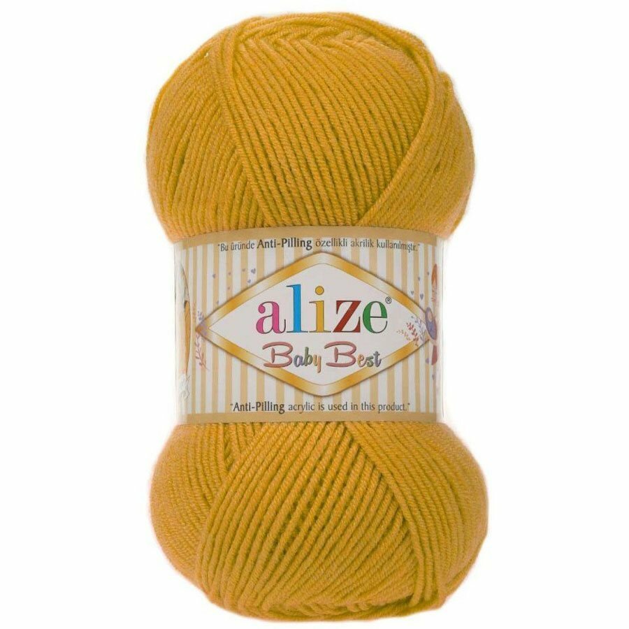 Пряжа Alize BABY BEST 281 желтый (5 мотков)