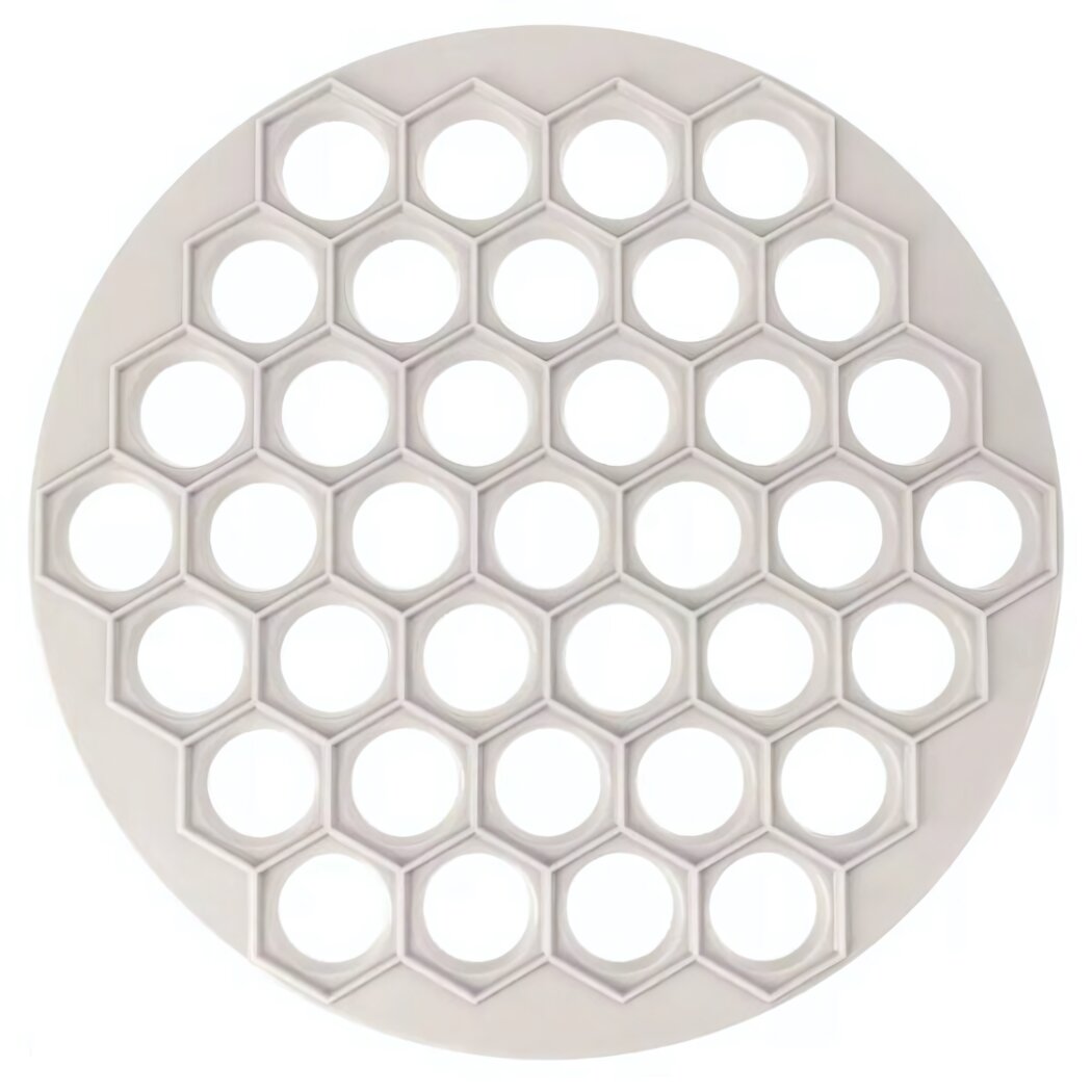 Пельменница 37 ячеек, диаметр 245 мм, светло-бежевый — удобно быстрый приготовление