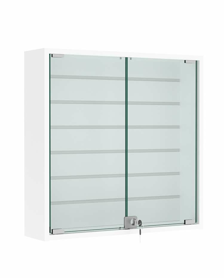 Витрина настенная №1-1Б с эконом панелью, Белый. Без полок. Производитель товара - компания ТОБ